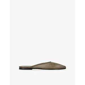 Dear Frances Balla Slipper Mesh And Leather Mules - Mid Brown