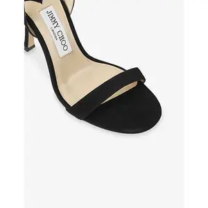 JIMMY CHOO Jenn 100 Suede Sandals - Black