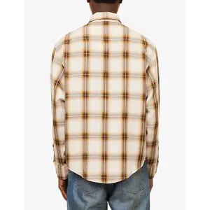 AMI Paris De Coeur Embossed Check Woven Shirt