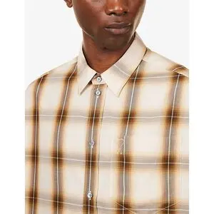 AMI Paris De Coeur Embossed Check Woven Shirt