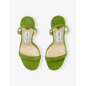 JIMMY CHOO Jenn 100 Suede Slingback Sandals - Clover