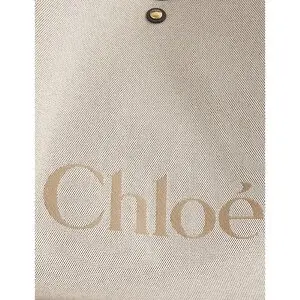 Chloé Clover Large Cotton-canvas Tote Bag - Black Navy