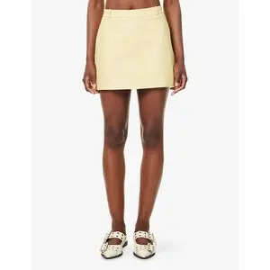 FRAME The Leather Mini Skirt