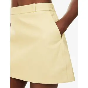 FRAME The Leather Mini Skirt