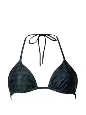 Perfect Moment Salinas Houndstooth Bikini Top - Black
