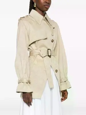 Givenchy Double-breasted Belted Jacket With Monogram Pattern