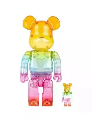 MEDICOM TOY X Emotionally Unavailable Be@rbrick Gradient Heart Figurine Set - Orange