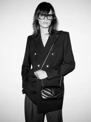 Saint Laurent Loulou Mini Bag In Lambskin - Black