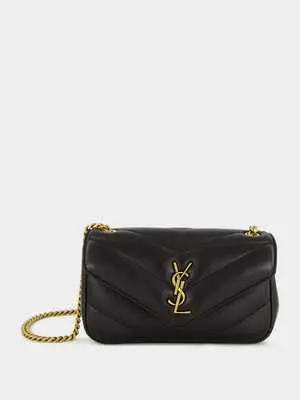 Saint Laurent Loulou Mini Bag In Lambskin - Black