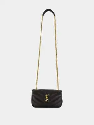Saint Laurent Loulou Mini Bag In Lambskin - Black
