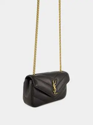 Saint Laurent Loulou Mini Bag In Lambskin - Black