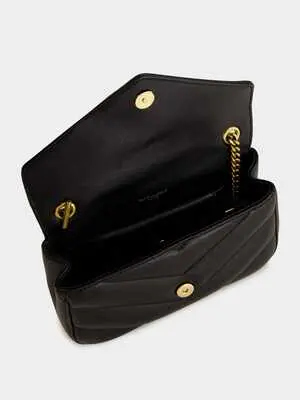 Saint Laurent Loulou Mini Bag In Lambskin - Black