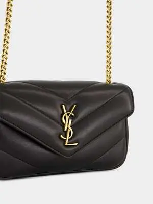 Saint Laurent Loulou Mini Bag In Lambskin - Black