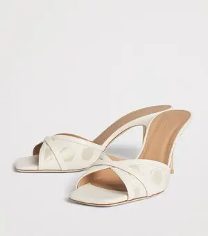 MALONE SOULIERS Raffia-leather Perla Mules 70