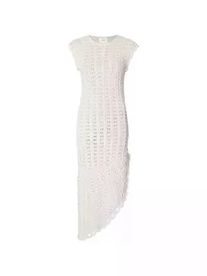 Loulou De Saison Malena Crochet Midi Dress - Neutrals