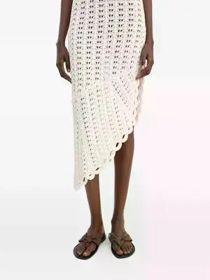 Loulou De Saison Malena Crochet Midi Dress - Neutrals