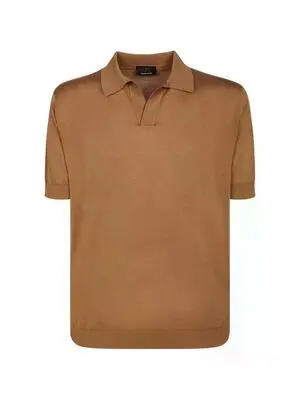 DELL'OGLIO Short-sleeve Knitted Polo-colar T-shirt