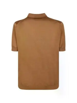 DELL'OGLIO Short-sleeve Knitted Polo-colar T-shirt