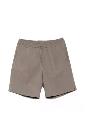 BRIGLIA 1949 Pleated Drawstring Shorts - Brown