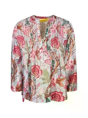 PHILIPPA 1970 Stella Floral-print Pleated Blouse
