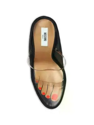 Moschino Trompe-l'oeil Transparent-strap Sandals