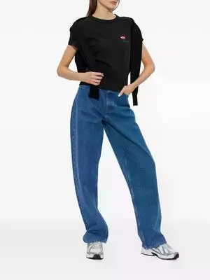 Kenzo Cotton T-shirt With Embroidered Tulip