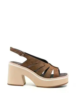 BRUNO PREMI Cut-out Platform Sandals - Brown