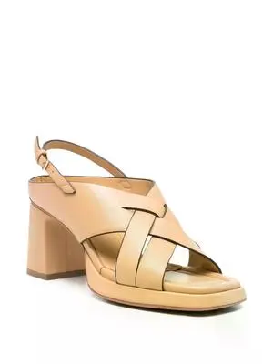 BRUNO PREMI Crossover-strap Slingback Sandals