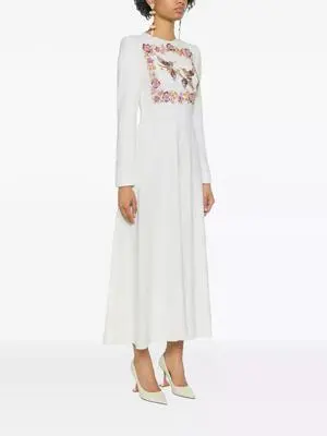 DINA MELWANI Long Sleeve Midi Dress