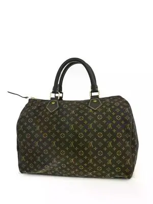 LOUIS VUITTON Monogram Mini Lin Speedy Handbag - Brown