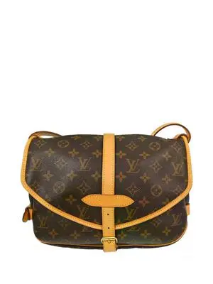 LOUIS VUITTON 30 Saumur Monogram Crossbody Bag - Brown