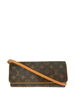 LOUIS VUITTON Monogram Pochette Twin Gm Clutch Bag - Brown
