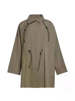 Tove Manet Drawstring Coat - Brown