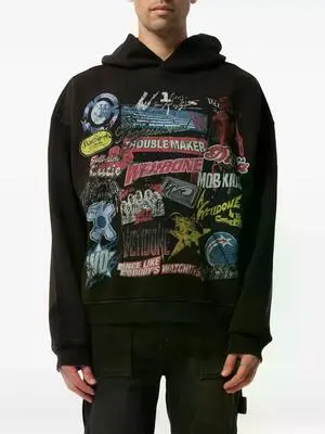 We11Done Collage Print Hoodie