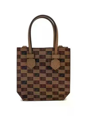 Moreau Bb Brequin Monogram Leather Tote Bag - Brown