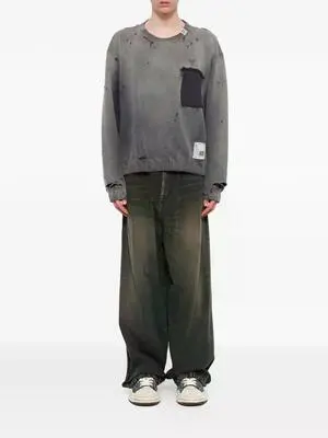 Mihara Yasuhiro Sun-faded Distressed Sweater