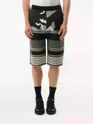 Neil Barrett Camouflage Print Drawstring Shorts - Black