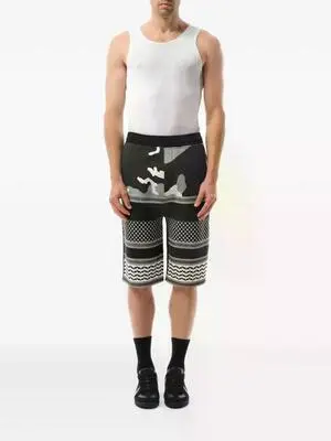 Neil Barrett Camouflage Print Drawstring Shorts