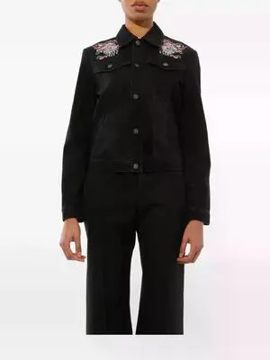 Givenchy Embroidered Denim Jacket - Black