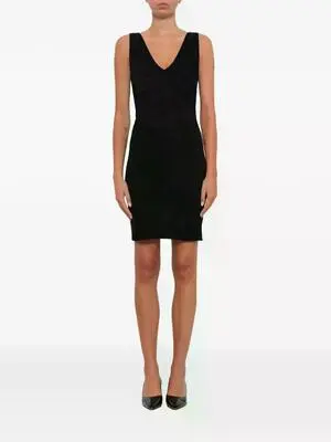 Alexander McQueen Floral Jacquard V-neck Dress
