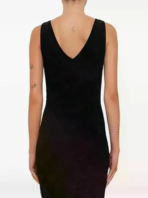 Alexander McQueen Floral Jacquard V-neck Dress