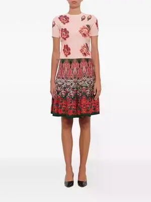Alexander McQueen Tapestry Rose Jacquard Knit T-shirt
