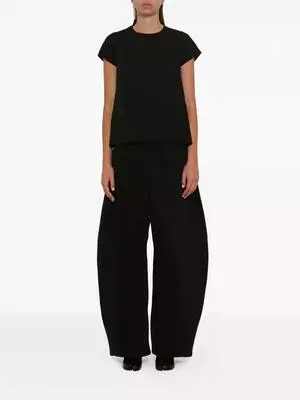 Sacai Cotton Jersey And Poplin Pleated Back Pocket T-shirt