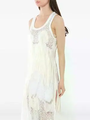 Givenchy Asymmetric Midi Dress With Lace Detail