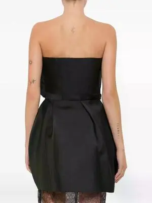 LANVIN Strapless Lace Detail Midi Dress