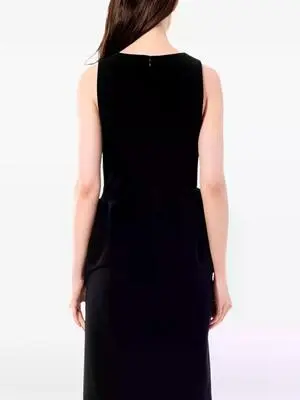 Balenciaga Sleeveless V-neck Midi Dress