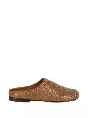 JVAM Woven Design Mules - Brown