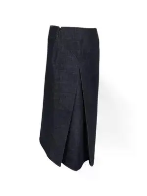 BASILE Asymmetric Hem Pleated Skirt