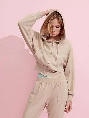 Victoria's Secret Zip Up Sweatshirts Hoodies For Women