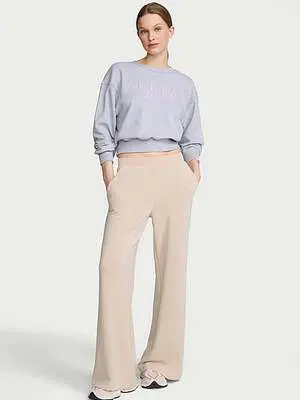 Victoria's Secret Featherweight Knit Wide-leg Pant - Beige